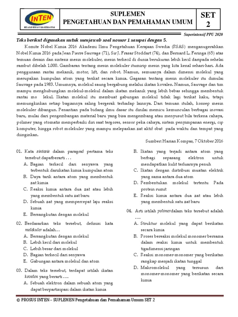 Soal Tryout Liburan 2 Ppu | PDF