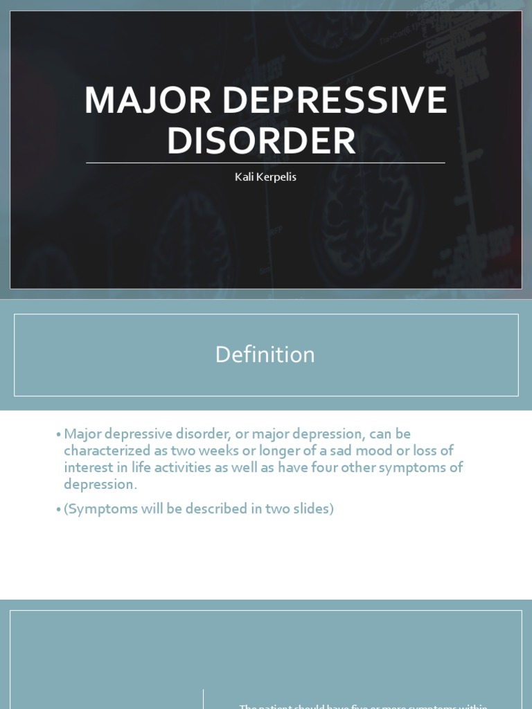 Major Depressive Disorder PDF | PDF