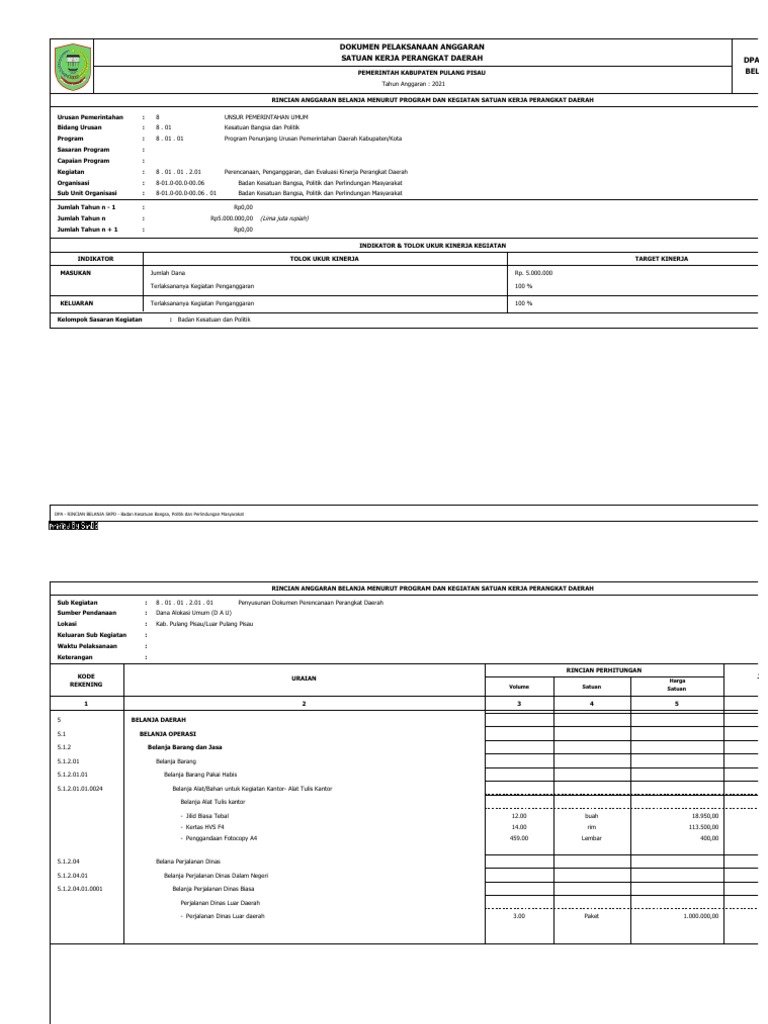 Penyusunan Dokumen Perencanaan Perangkat Daerah | PDF