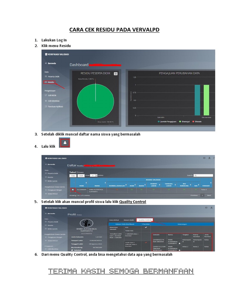 Cara Cek Residu Pada Vervalpd | PDF
