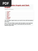 List of Fallen Angels and Fallen Angel Names | PDF | Fallen Angels | Demons