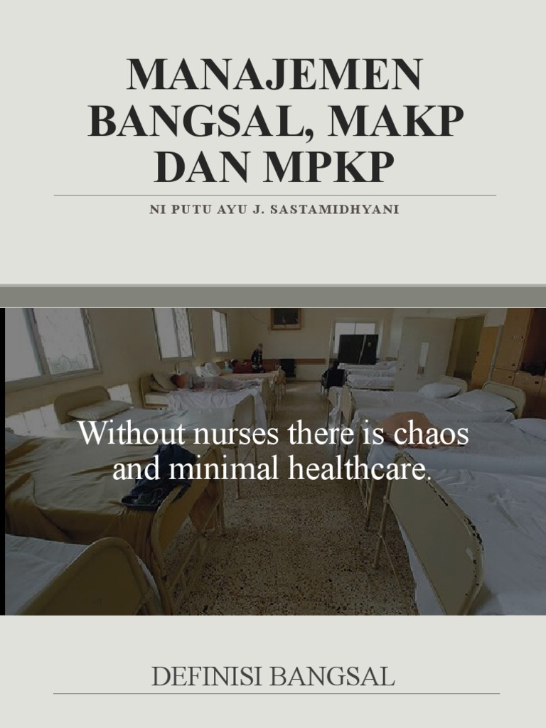 Manajemen Bangsal, Makp Dan MPKP | PDF