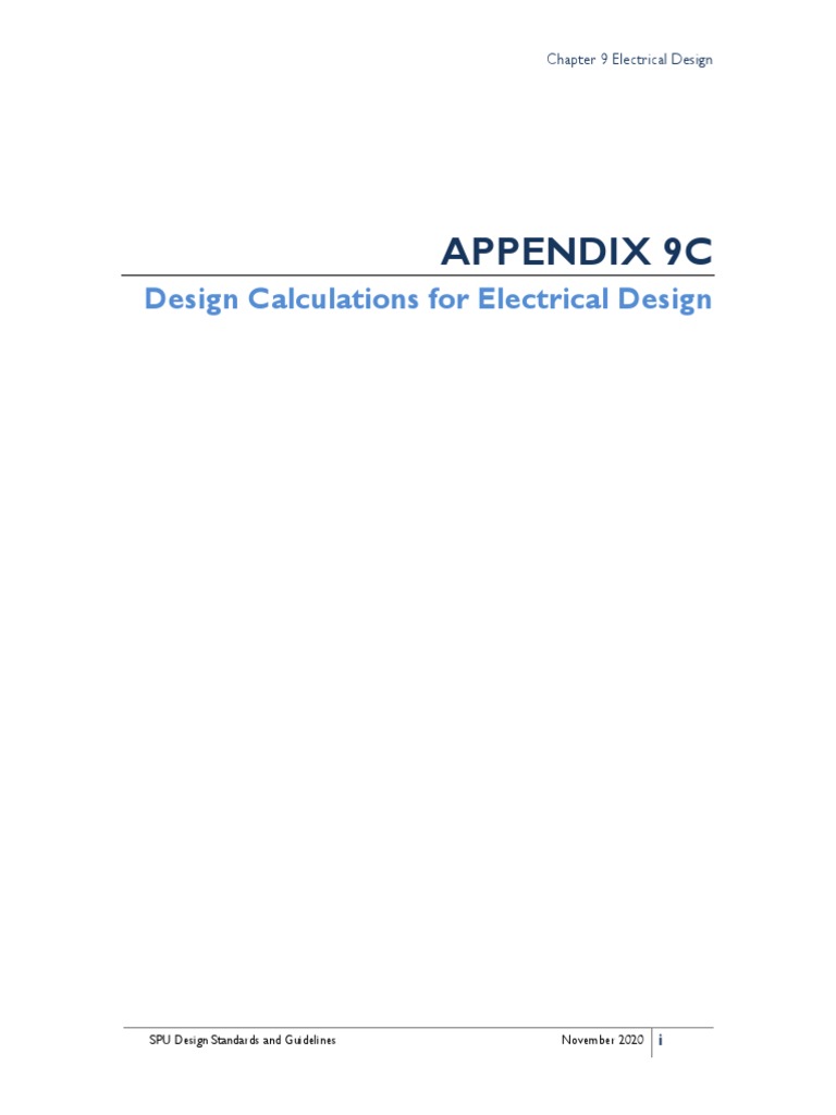 Design Calculations For Electrical Design | PDF | Electrical Wiring ...