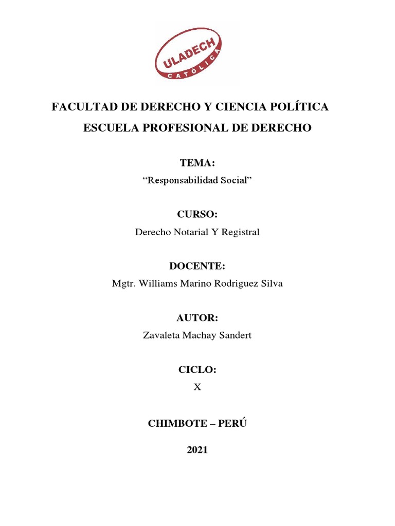Orientación Pedagógica Asíncrona 04 - Responsabilidad Social - Trabajo Colaborativo | PDF | Perú ...