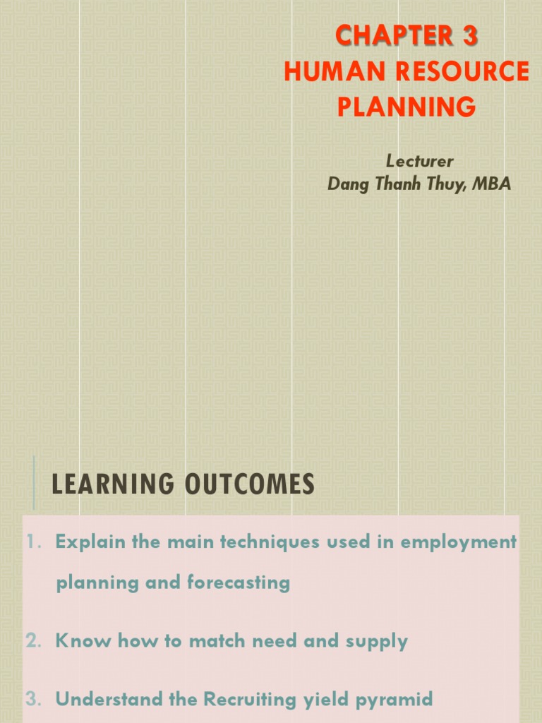 Chapter3 - HR Planning | PDF | Human Resource Management | Forecasting