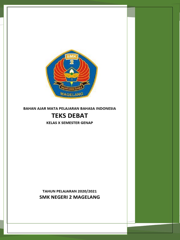 Panduan Teks Debat Kelas X SMK | PDF