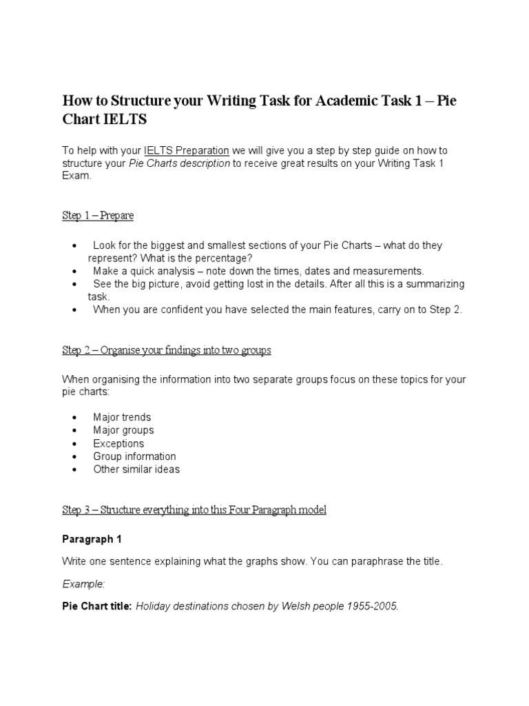 How To Structure Your Writing Task For Academic Task 1 | PDF | Pie ...
