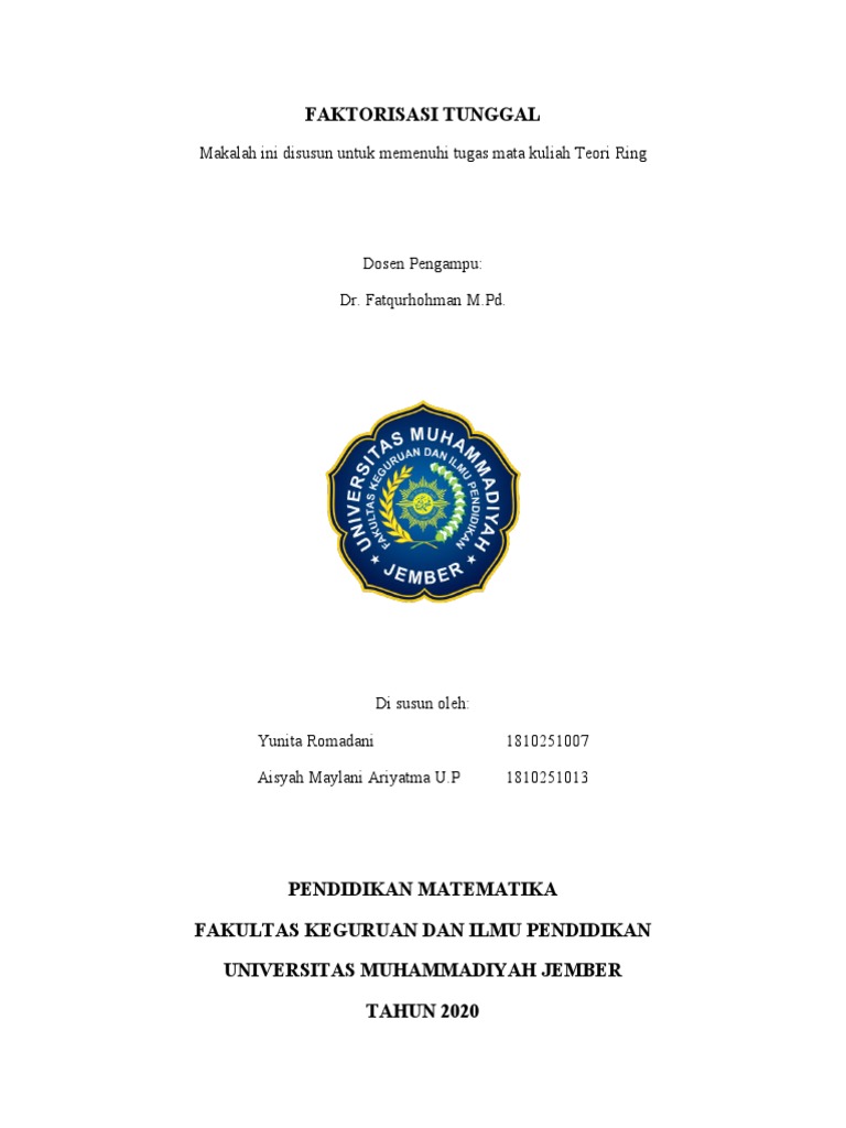 Teorema Bachet-Bezout dalam FPB | PDF
