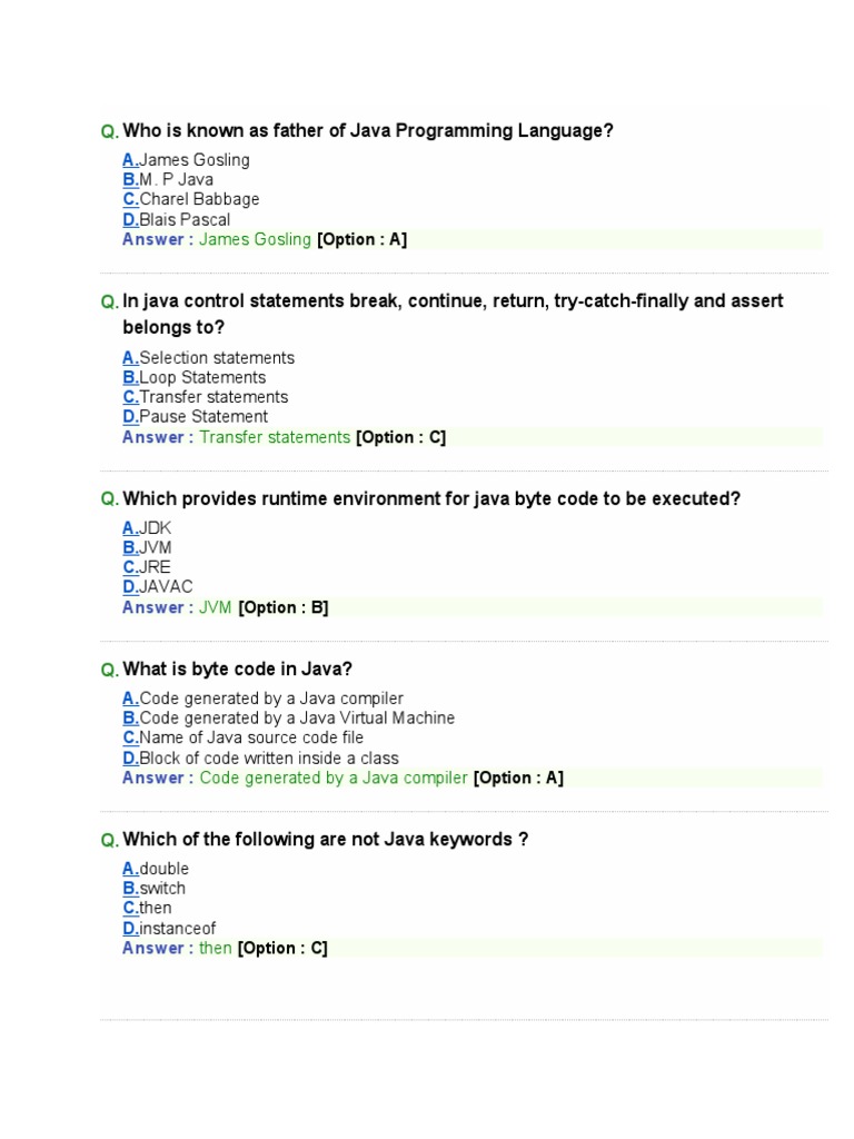 Java MCQ | PDF | Java Virtual Machine | Java (Programming Language)