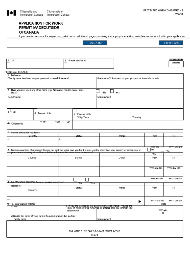 Work Permit Application Outside Canada | PDF | Government | Justice