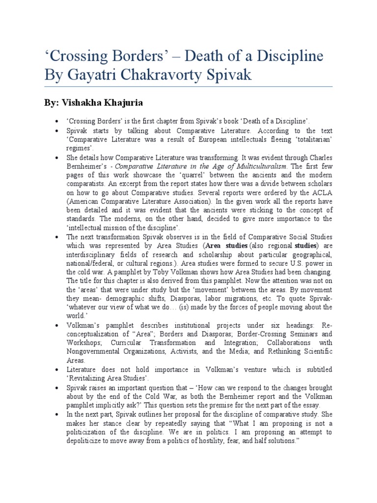 Summary - Crossing Borders | PDF | Human Nature