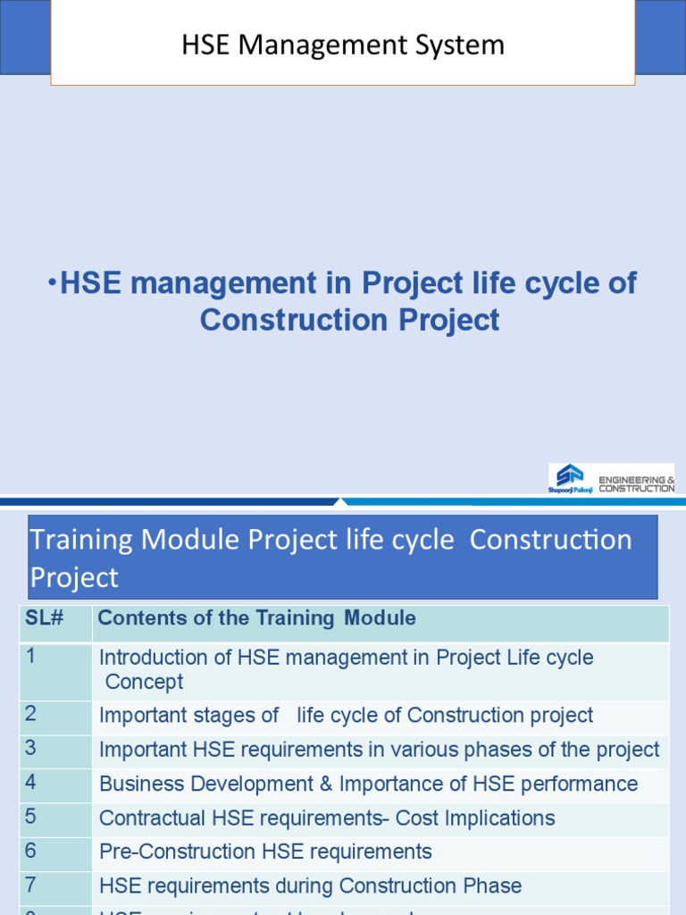 HSE Management in Life Cycle of Construction Project | PDF | Precast ...
