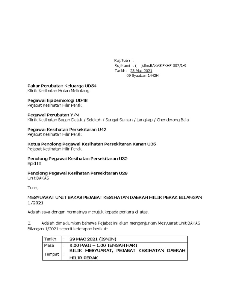 Meeting Bakas 2021 | PDF