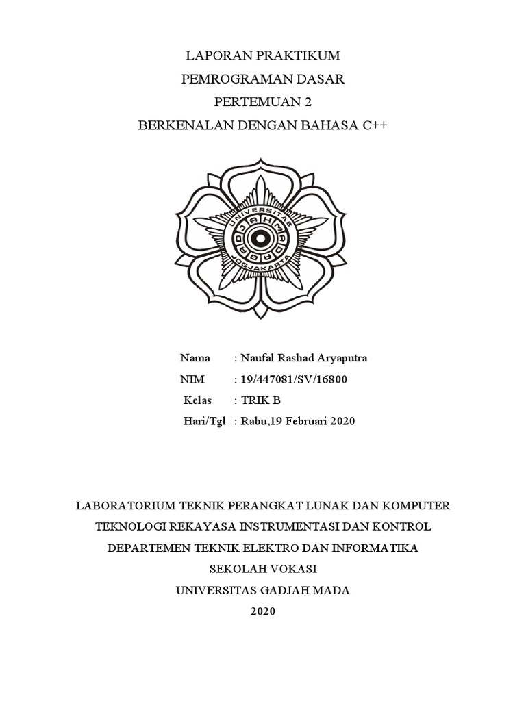 Laporan Praktikum Pemrograman Dasar Unit II - Berkenalan Dengan Bahasa ...
