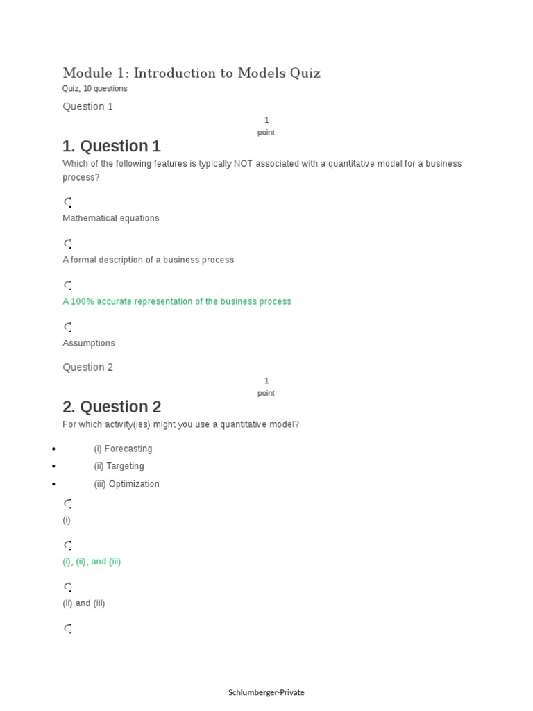 Business Analytics Quiz Overview | PDF | Regression Analysis | Linear ...