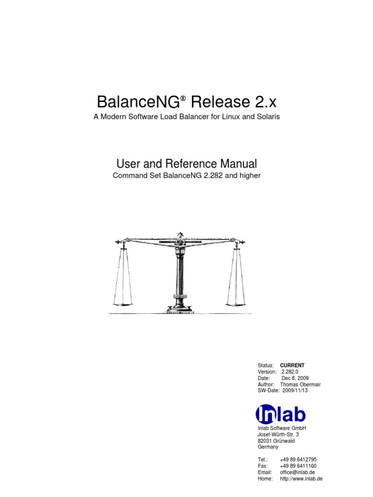 Balanceng Release 2.X: User and Reference Manual | PDF | Load Balancing ...