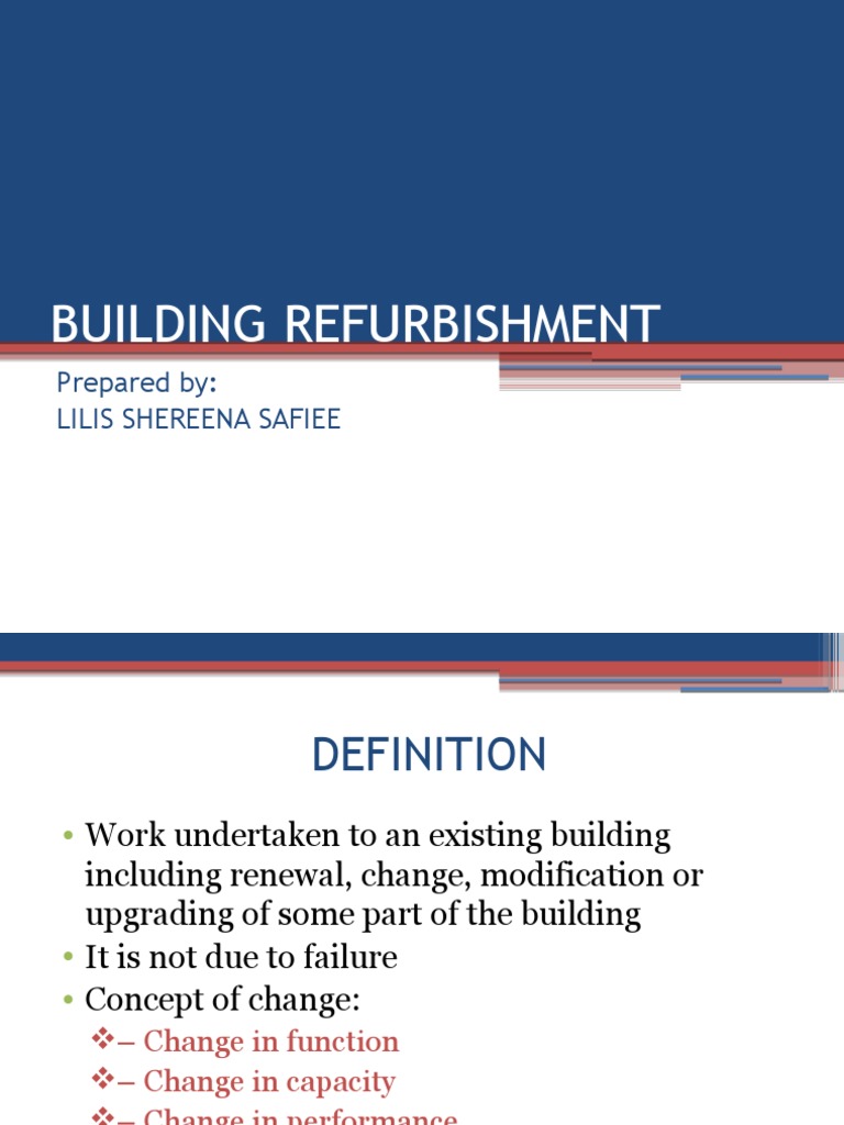 Building Refurbishment Overview | PDF | Economies | Energy And Resource