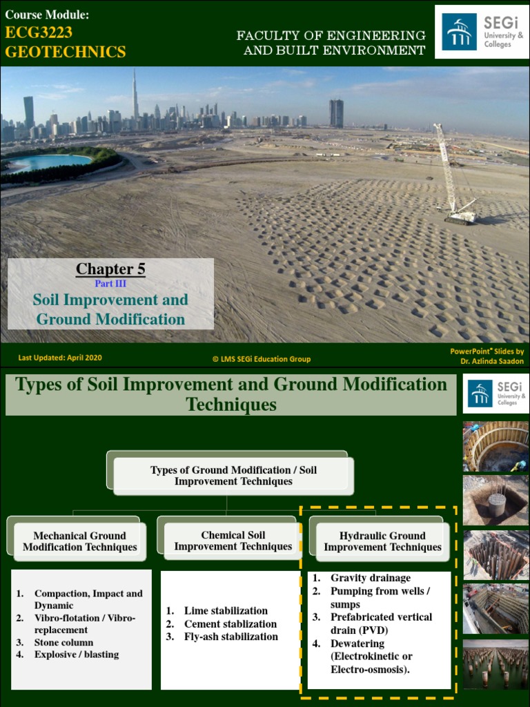 Chapter 5 - Part III - Ground Improvement | PDF | Drainage | Soil