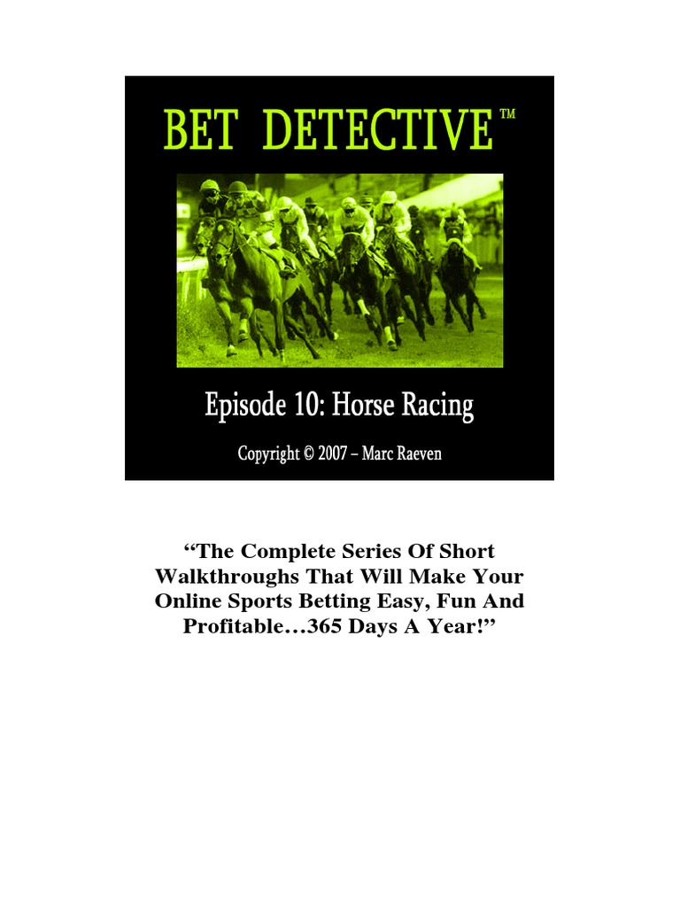 10 - Horse Racing 3 - The Magic Calculator | PDF | Odds | Gambling