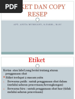 Resep, Copy Resep, Etiket Dan Kelengkapannya | PDF