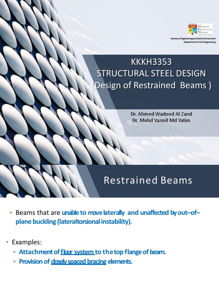 KKKH3353 - Structural Steel Design - Design of Restrained Beams | PDF ...