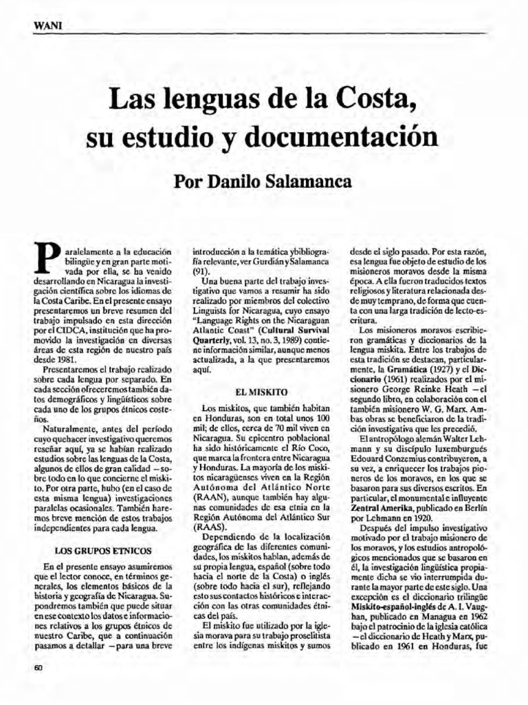 Miskitos Historia | PDF