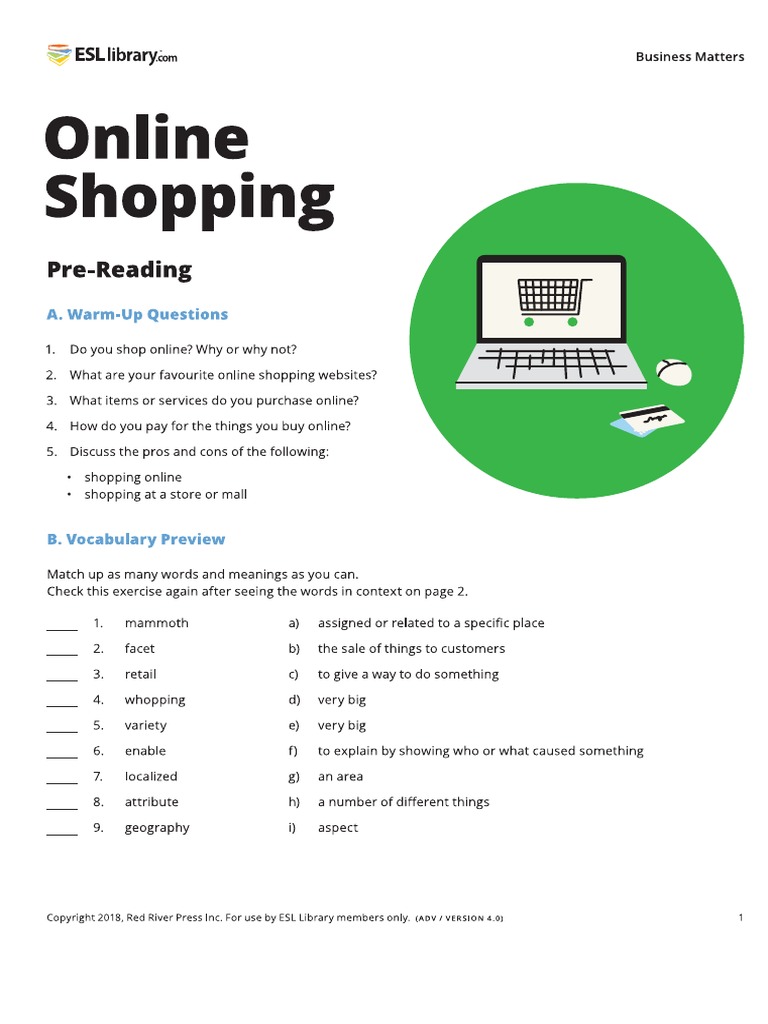Online Shopping Lesson - 18.05.2020 | PDF