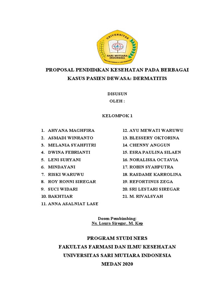 Prposal Penkes Dermatitis Fix | PDF