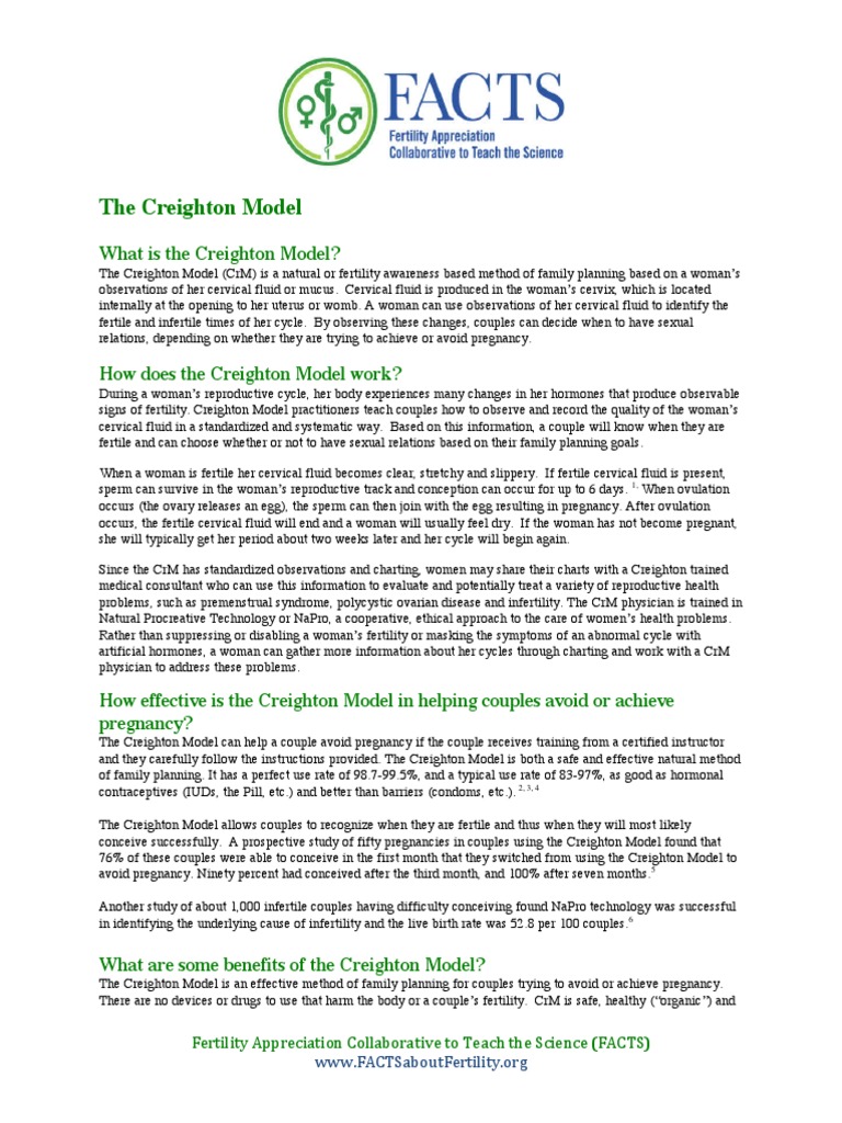 What Is The Creighton Model? | PDF | Fertility | Human Sexuality