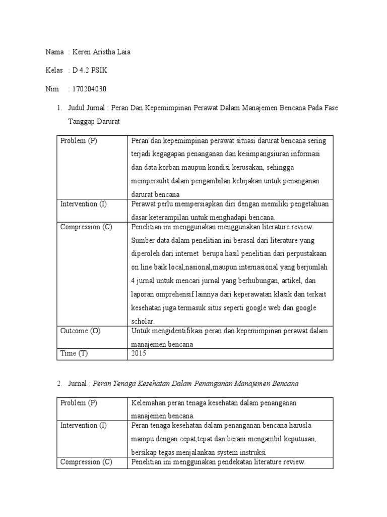 Tugas PICOT | PDF | Sains & Matematika