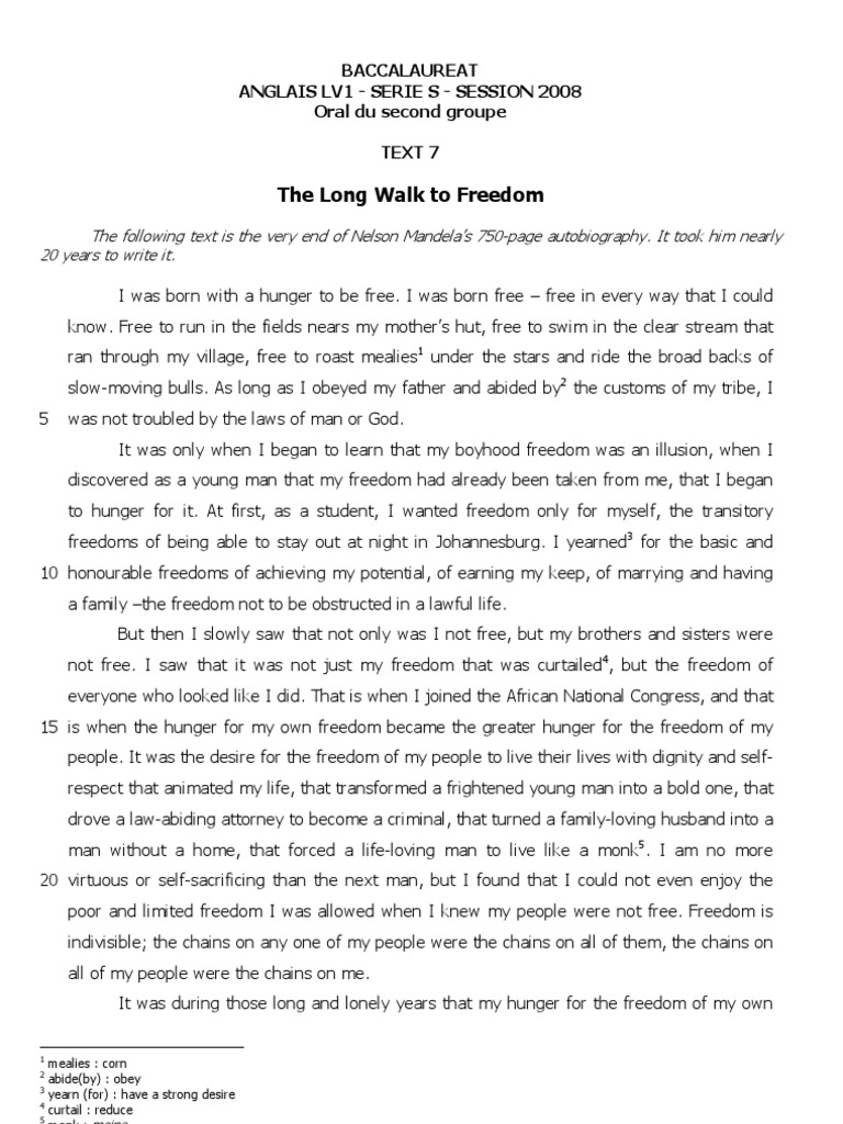 The Long Walk To Freedom | PDF