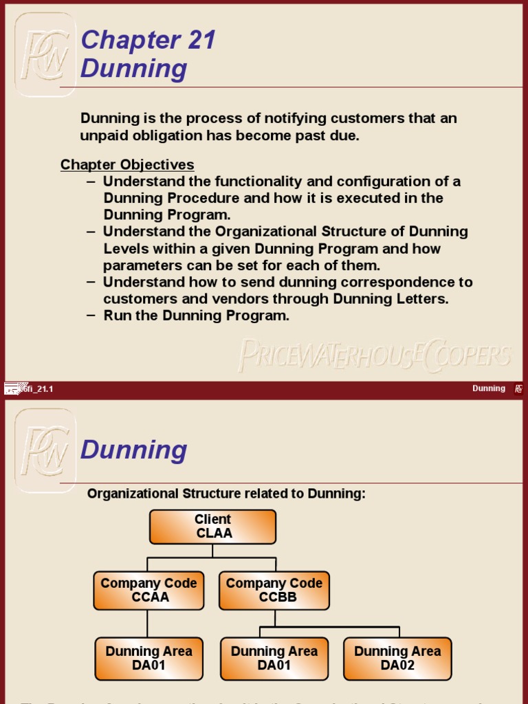 Dunning: - Understand The Functionality and Configuration of A | PDF ...