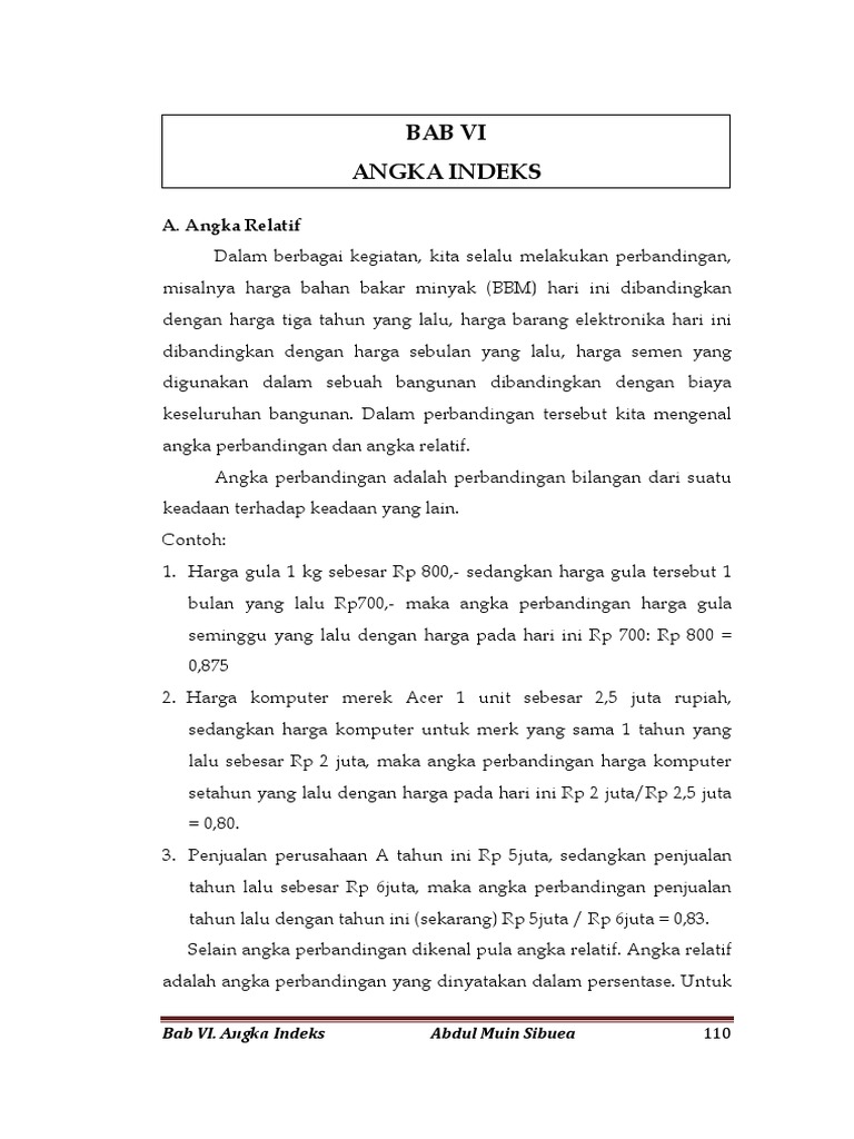 Angka Indeks | PDF