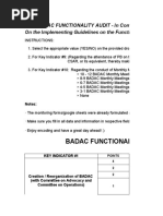 BADAC Functionality Audit FY 2018 Checklist | PDF | Justice | Crime & Violence