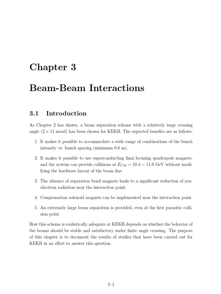 Beam-Beam Interactions: × 11 Mrad) Has Been Chosen For KEKB. The ...