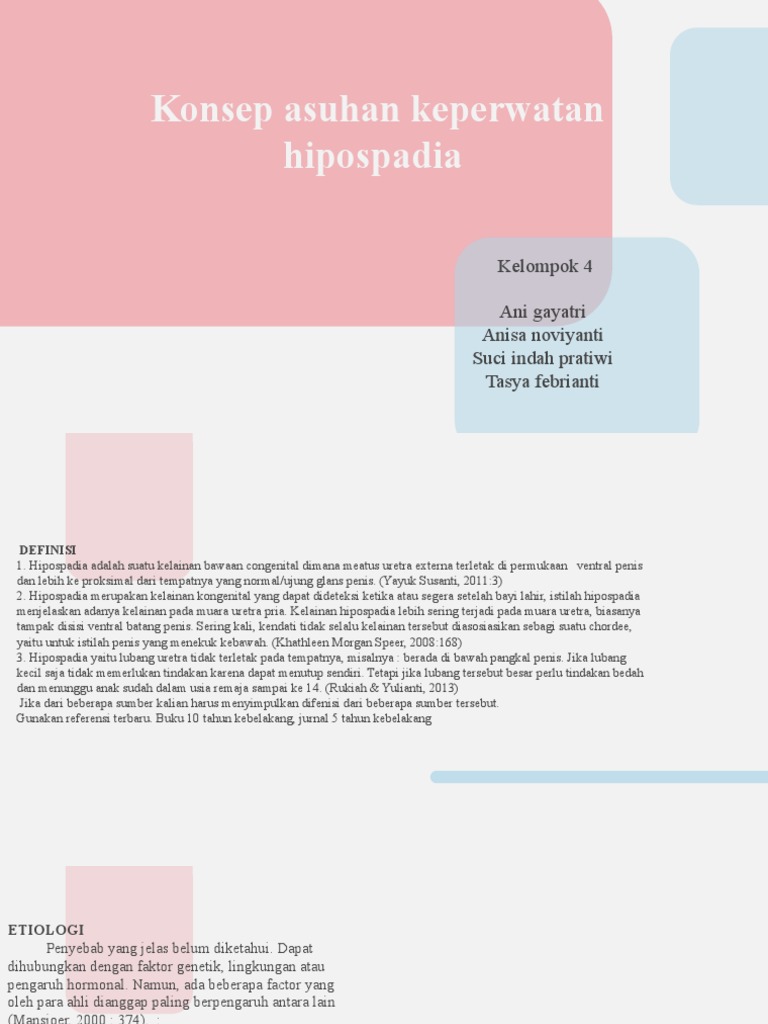 Kep - Anak Hipopasdia Kel 4 | PDF | Kesehatan Holistik | Sains & Matematika