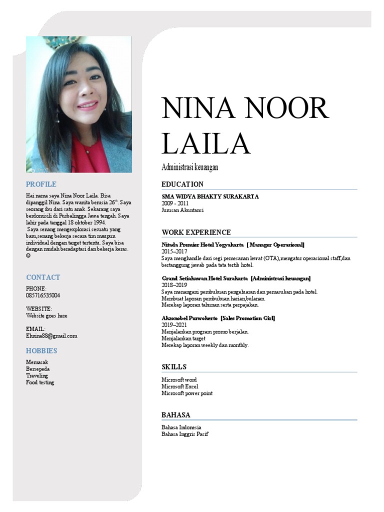 CV Nina | PDF