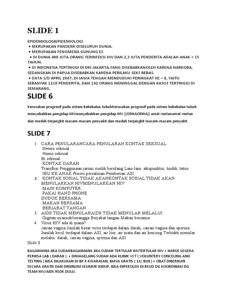 Slide Hiv | PDF | Pengembangan Diri | Kesehatan Holistik