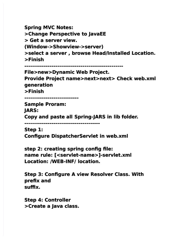Spring MVC Notes | PDF | Java Platform | Computing Platforms