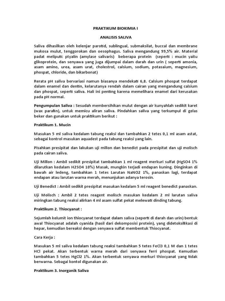 Praktikum Biokimia | PDF | Kesehatan Holistik | Sains & Matematika