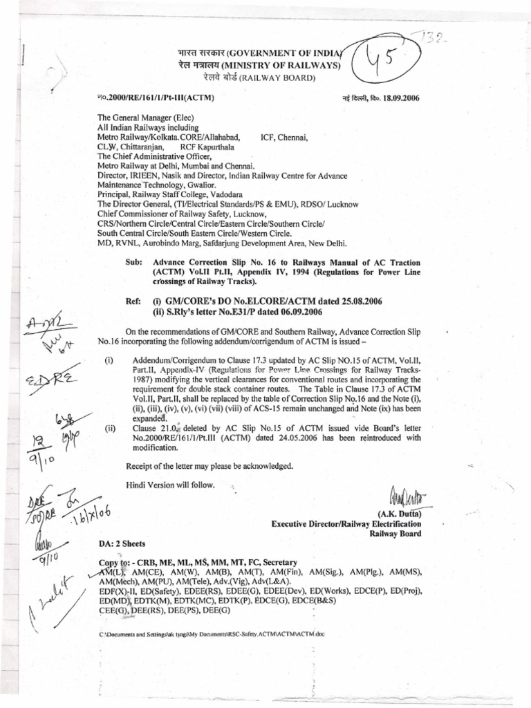 Actm CS16 | PDF | Rail Transport | Rail Infrastructure
