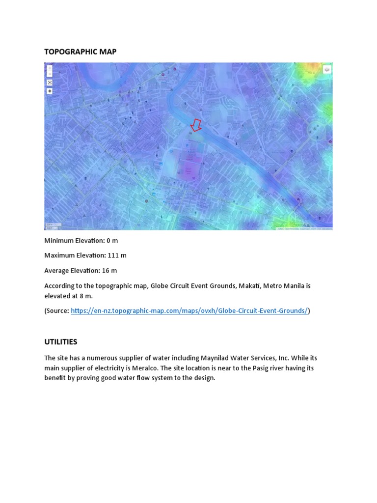 Topographic Map Makati Area | PDF