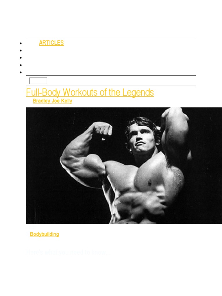 Full-Body Workouts of The Legends: Articles | Download Free PDF ...