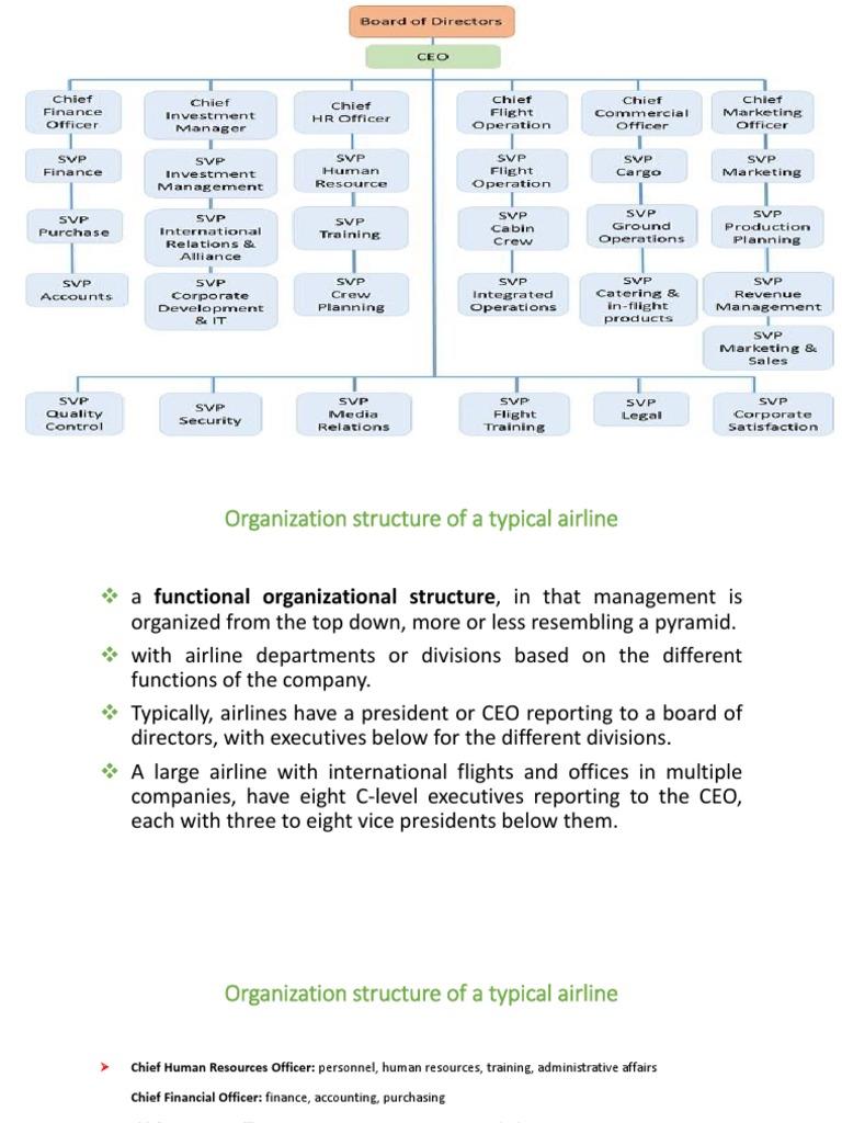 Airline Organizational Structure Overview | PDF | Airlines | Air ...