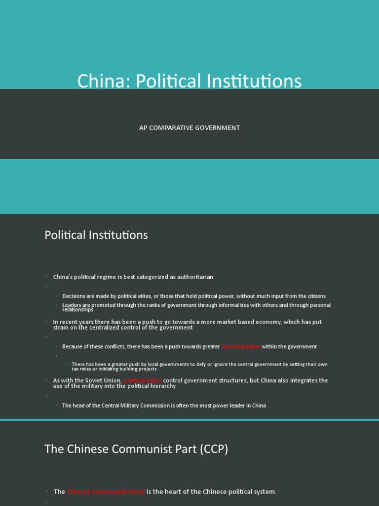 China: Political Institutions: Ap Comparative Government | PDF | Mao ...