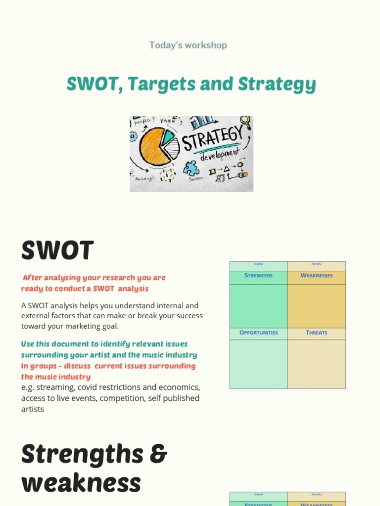 Swot and Targets | PDF | Swot Analysis | Marketing