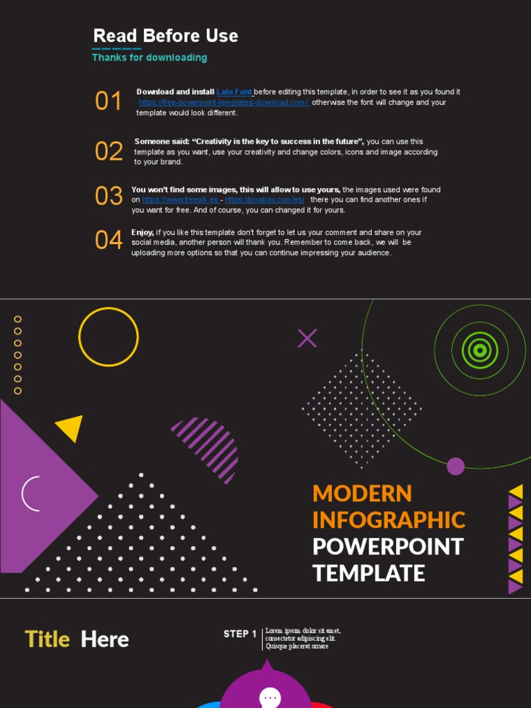Free Modern Infographics For Powerpoint Templates | PDF | Communication