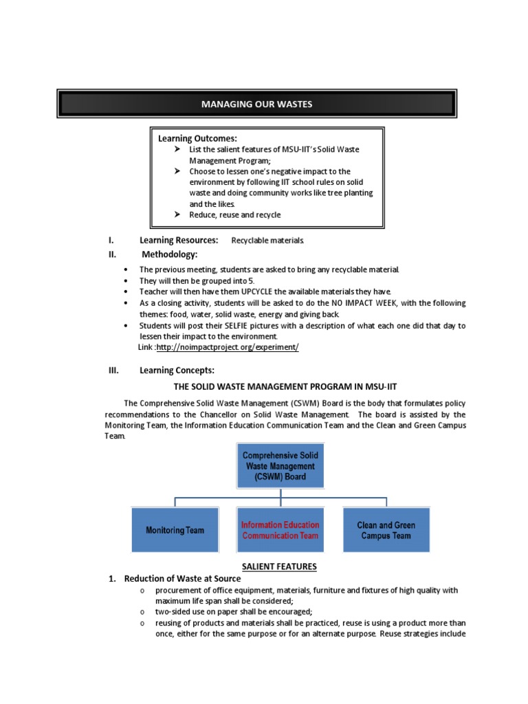 Solid Waste Manamgement Module | PDF | Waste Management | Reuse