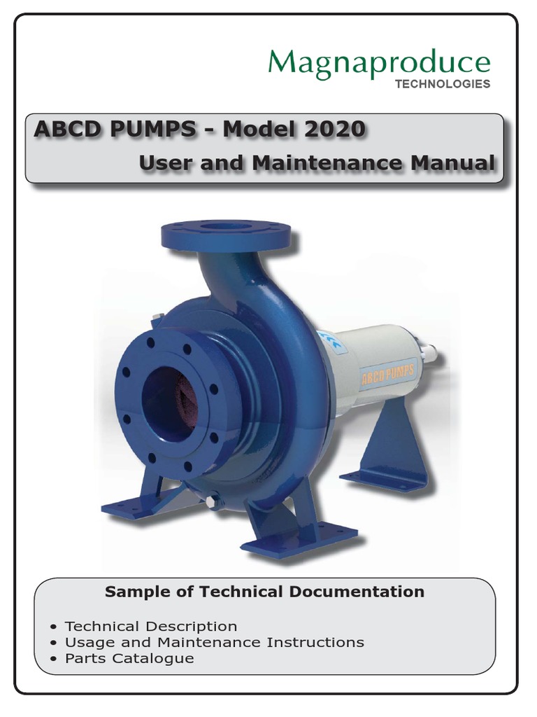 ABCD PUMPS - Model 2020: User and Maintenance Manual | PDF | Bearing ...