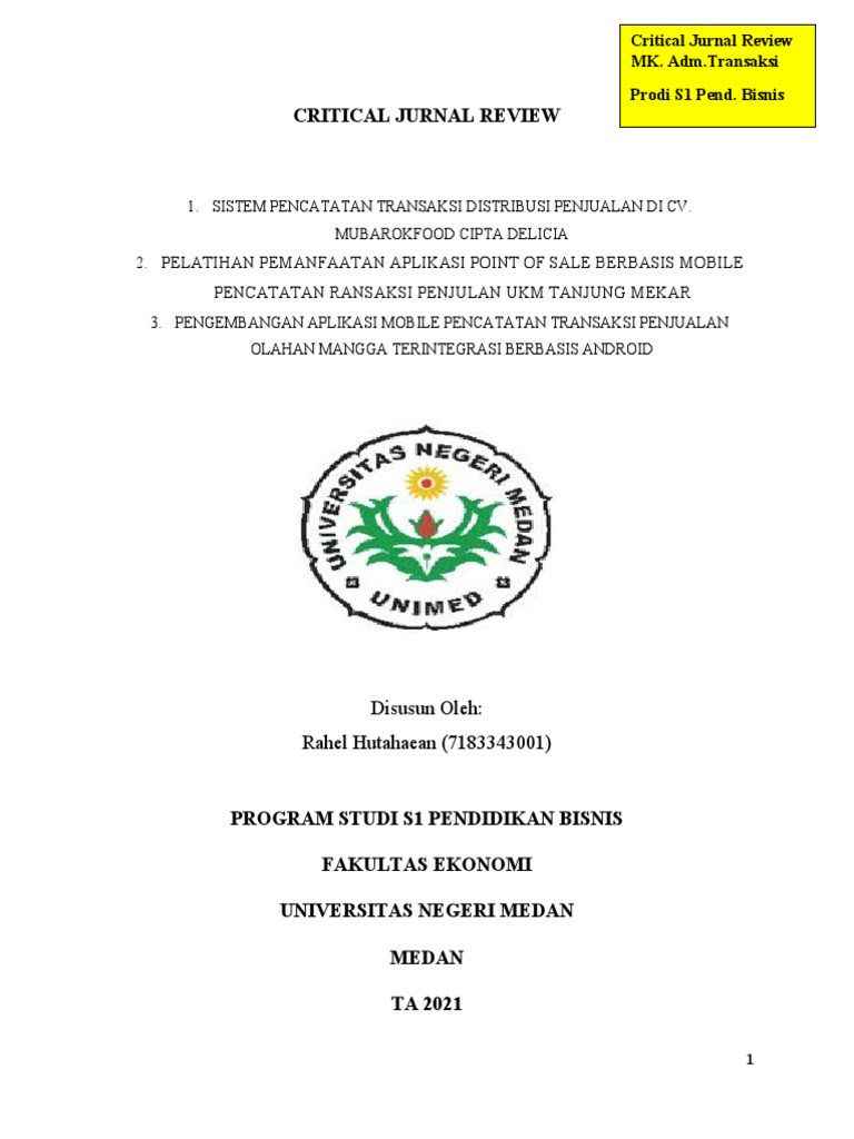 CJR Adm - Transaksi Rahel | PDF